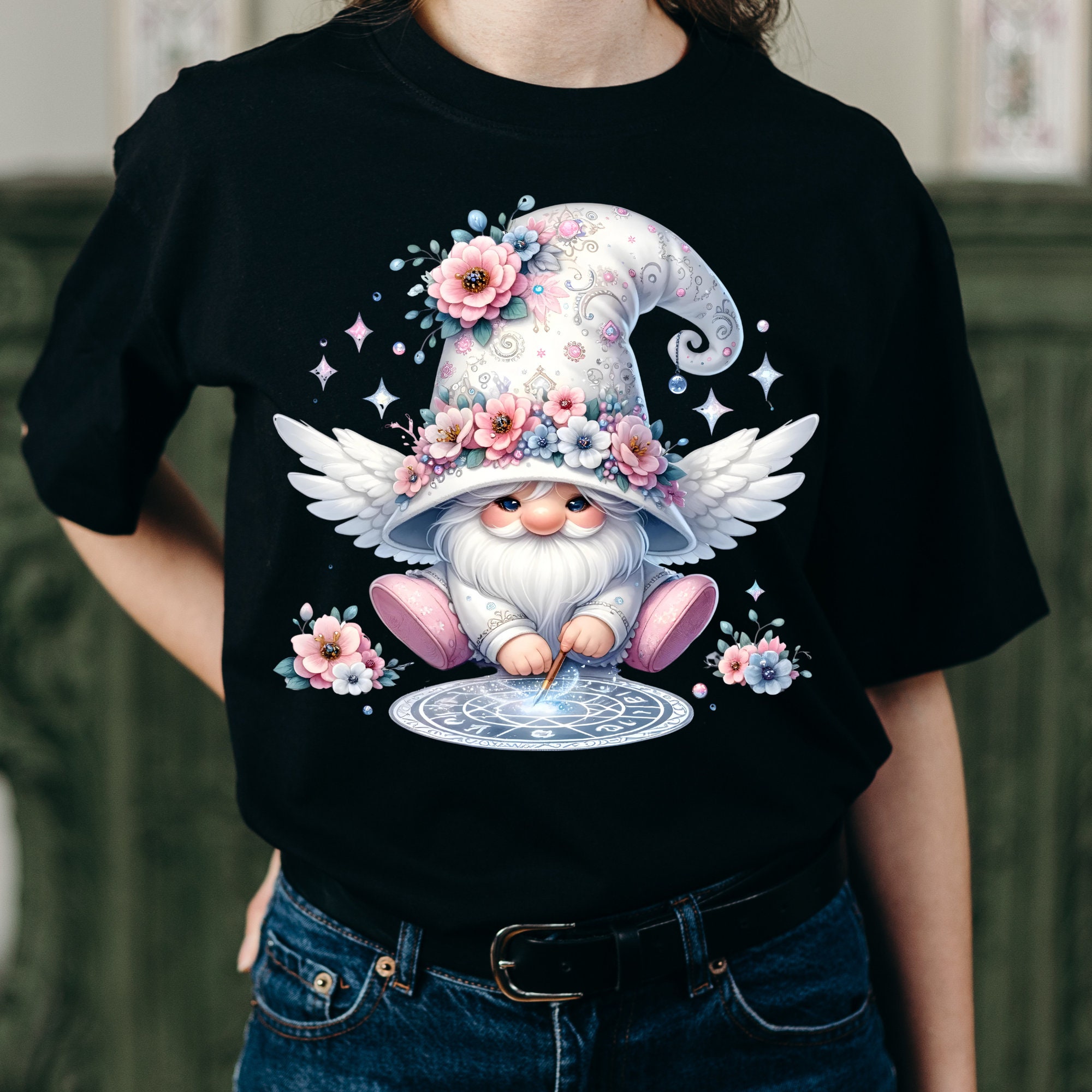 Watercolor White Angel Gnome Clipart PNG Bundle 32 High-quality Pngs ...