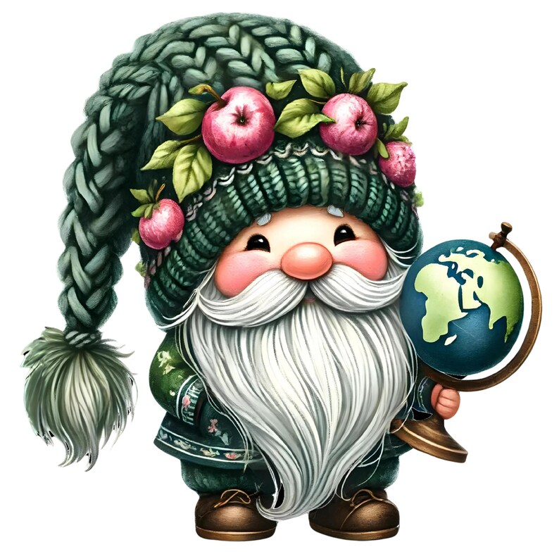 Watercolor Back to School Gnome Clipart, Teacher Student PNG (digital ...