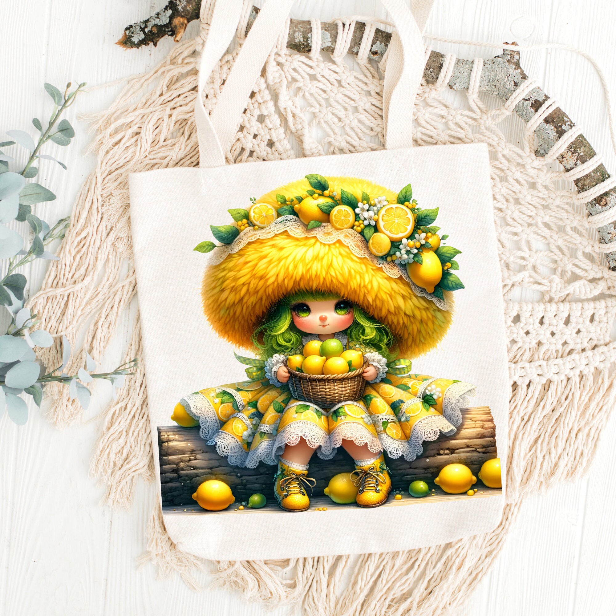 Watercolor Lemon Gnome Clipart, Lemon Gnome Clipart, Cute Gnome PNG ...