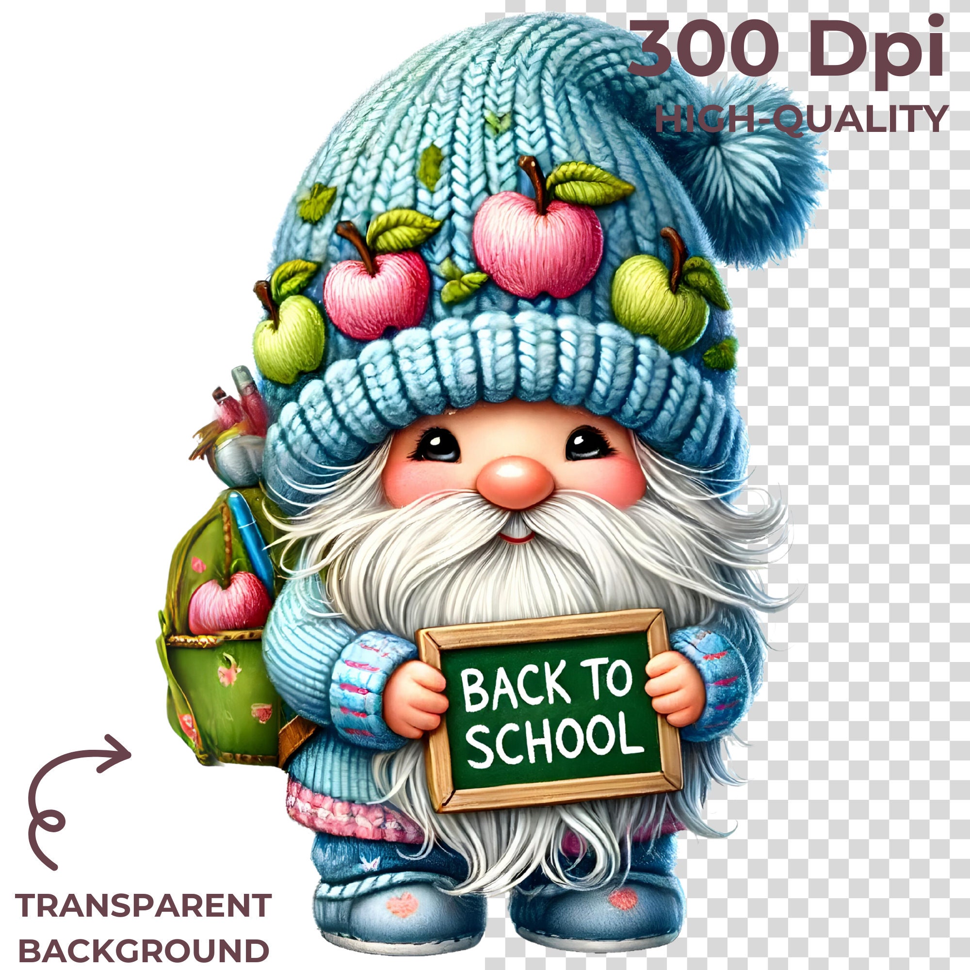 Back to School Gnome Clipart Bundle, Watercolor Gnomes PNG, Graduation ...