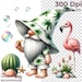 Flamingo Clipart, Gnome Clip Art, 28 PNG Tropical Bird, Junk Journal ...