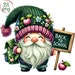 Watercolor Back to School Gnome Clipart, Teacher Student PNG (digital ...