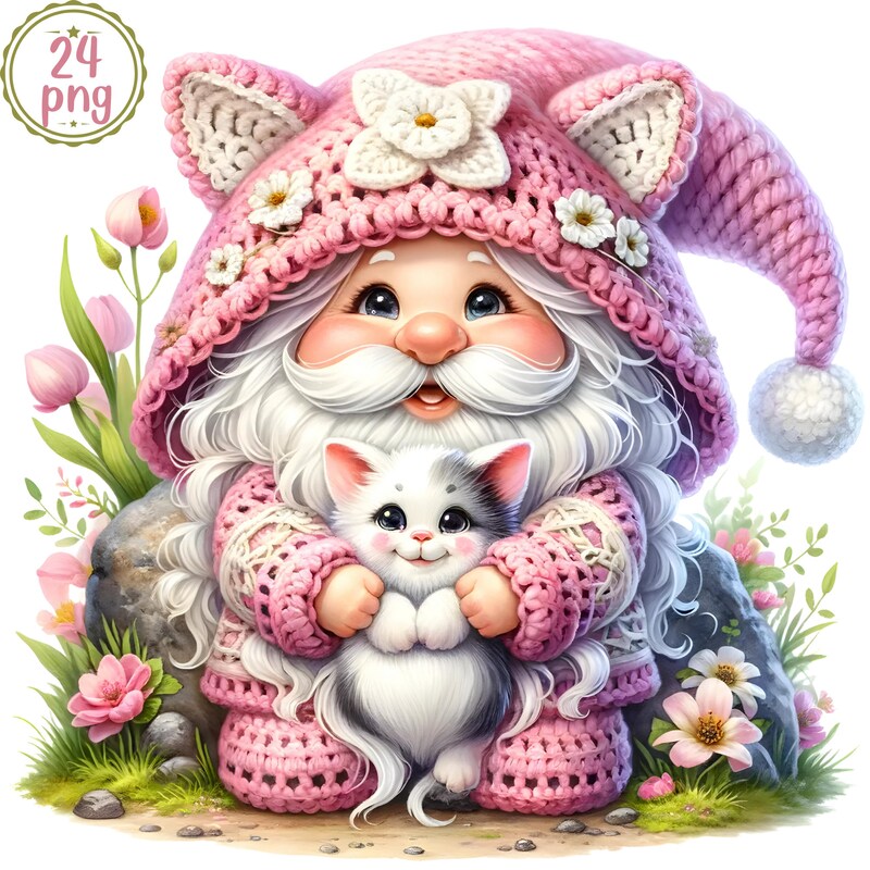 Cat Gnome Svg - Etsy