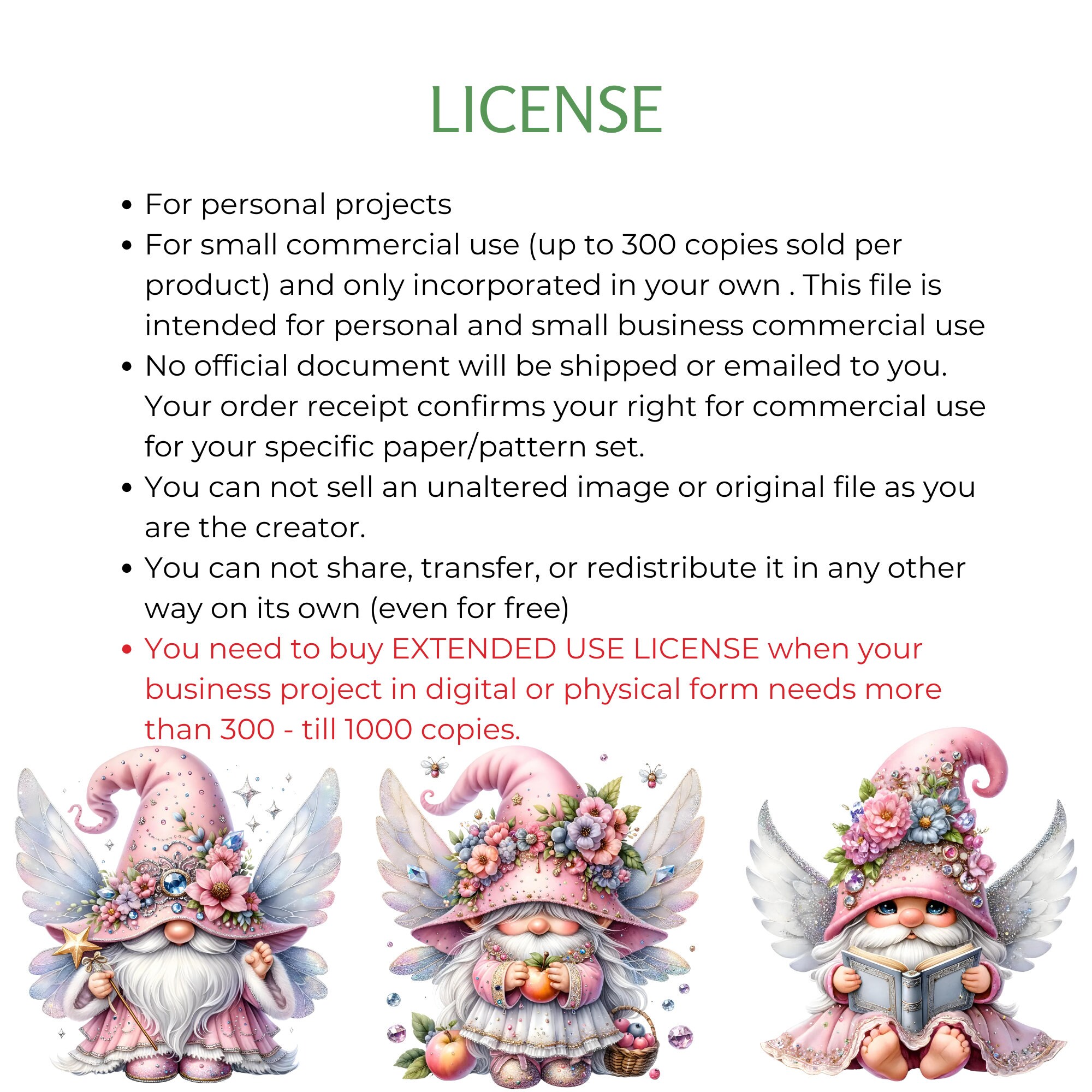 Fairy Gnome Clipart PNG, Watercolor Princess Gnomes, Commercial Use - Etsy