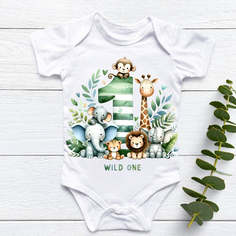 Safari Birthday Party Clipart Set Watercolor Jungle Animals, Safari ...