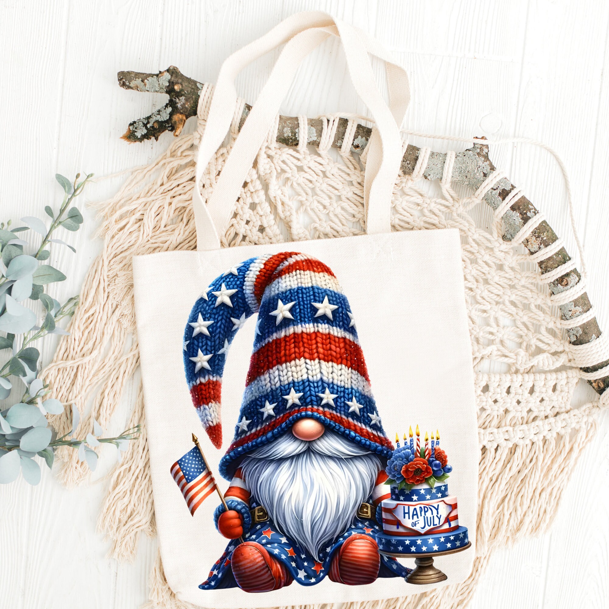 Patriotic Gnome Clipart Bundle. 40 PNG, American Pride, 4th of July PNG ...