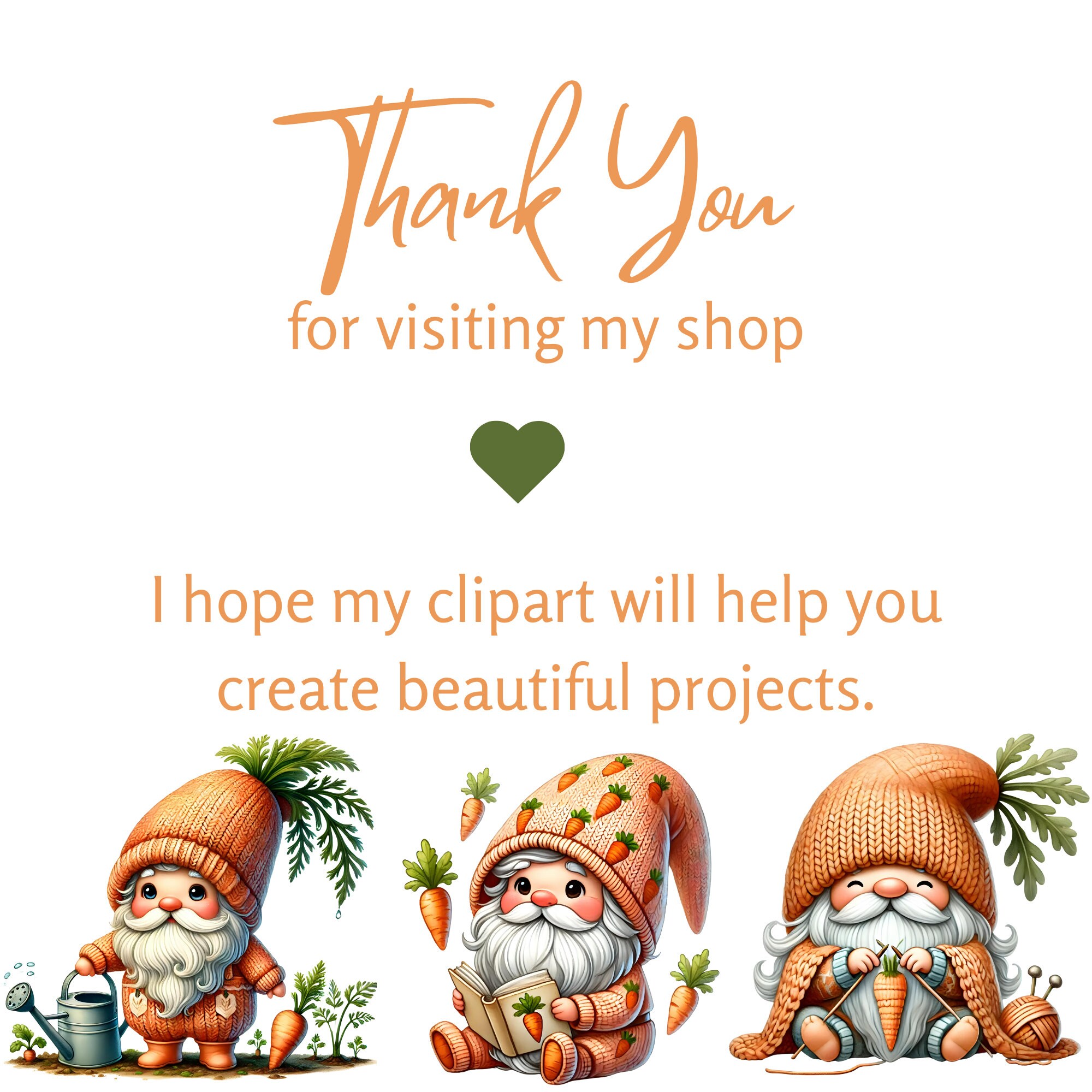 Cute Gnome Carrot ,watercolor Clipart ,farmer , Gnomes Sublimation ...