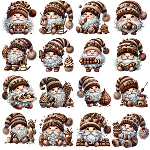 Chocolate Gnomes Watercolor Clipart, Easter Chocolate Gnome, Candy ...