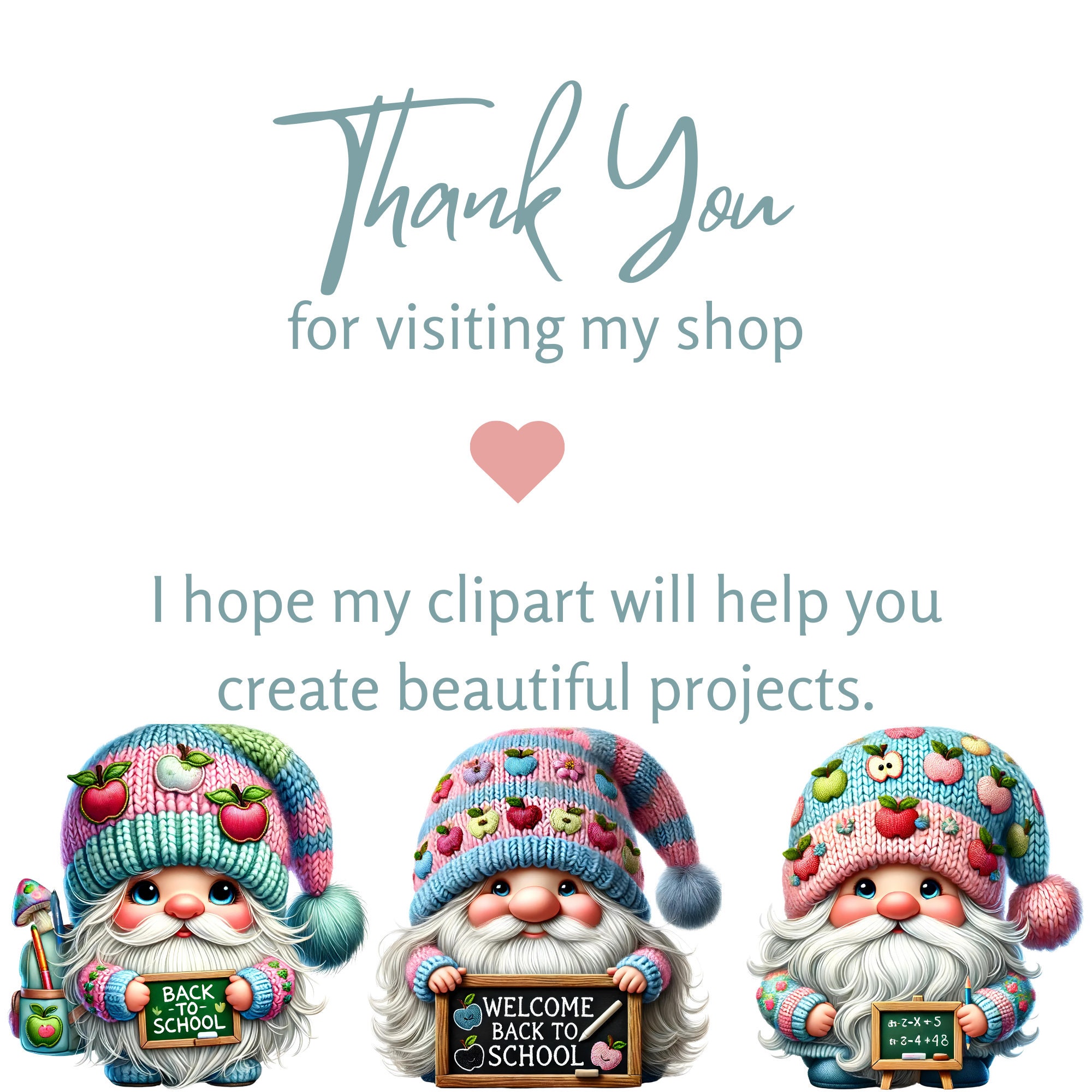 Back to School Gnome Clipart Bundle, Watercolor Gnomes PNG, Graduation ...