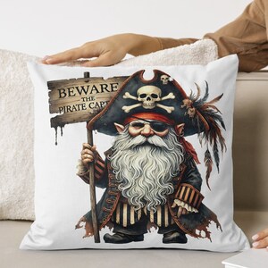 Halloween Pirate Captain Gnome Watercolor Clipart | 24 PNG Files | High ...