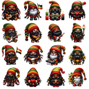 Black History Month Gnome Watercolor Clipart – 24 Pngs (digital ...