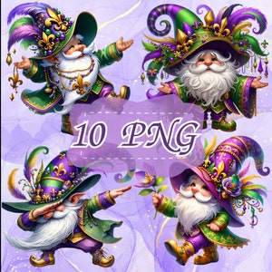Mardi Gras Gnome PNG, Festival Party Gnome Clipart Commercial Use Mardi ...