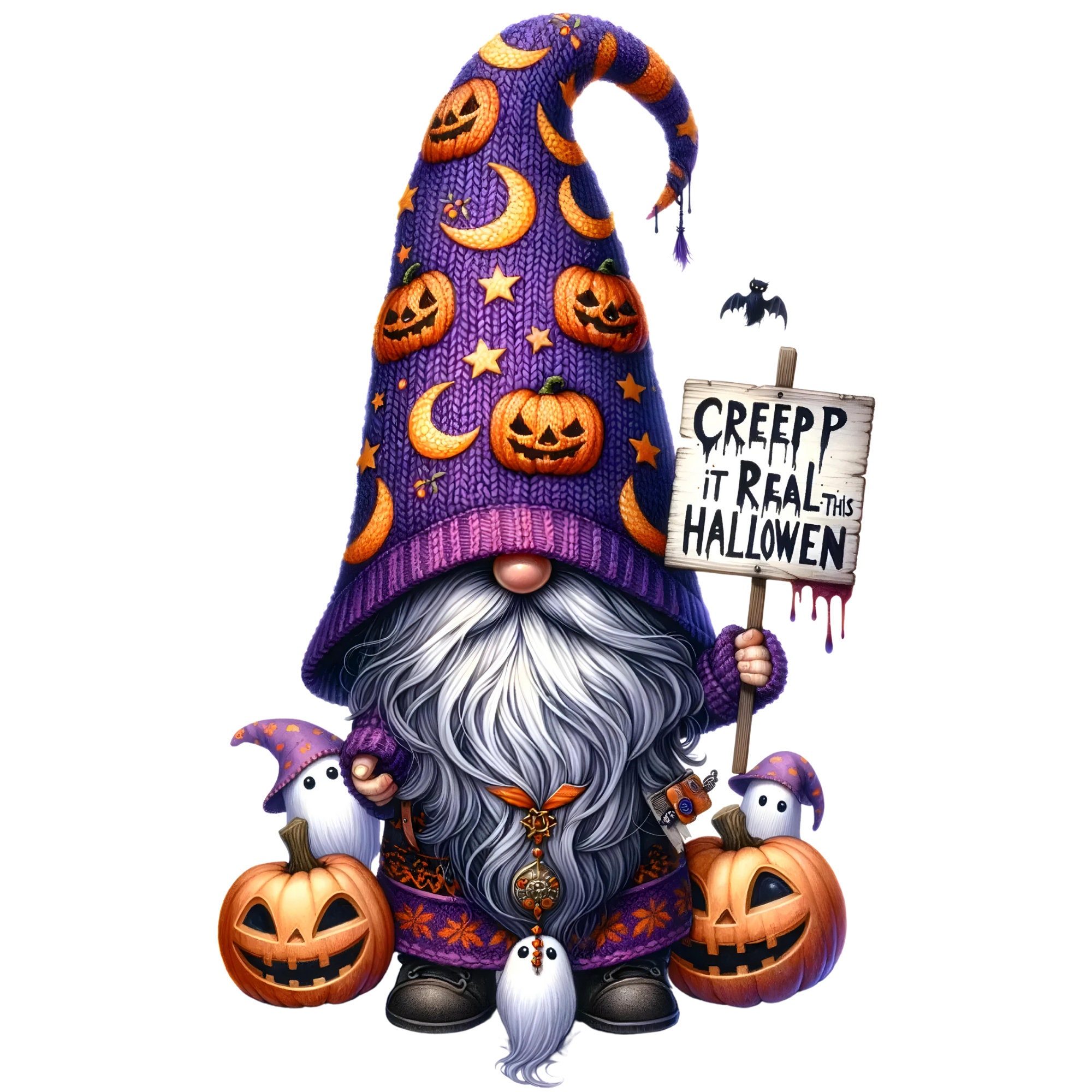 Watercolor Halloween Gnomes Png-clipart Bundle of 26png, Gnome Cute ...