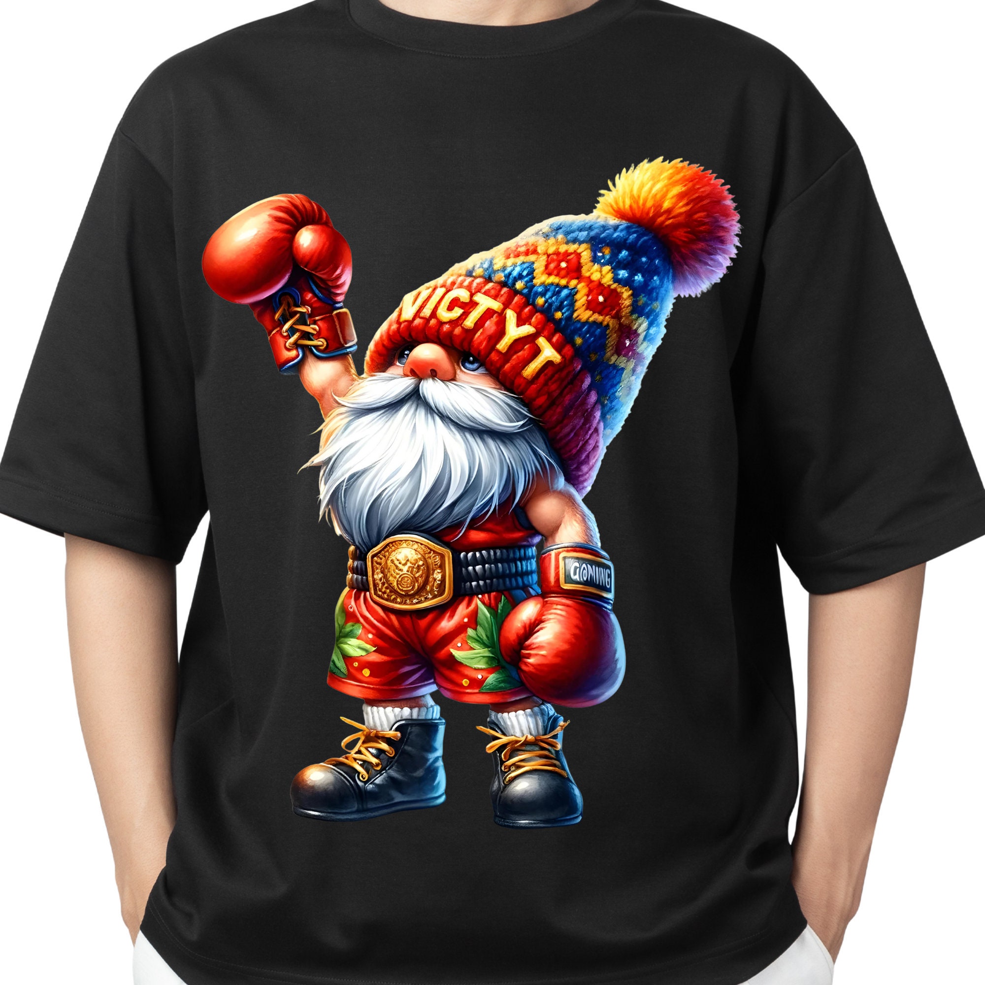 Knockout Boxing Gnome Clipart, Boxing Gnome Watercolor,sports Gnome ...