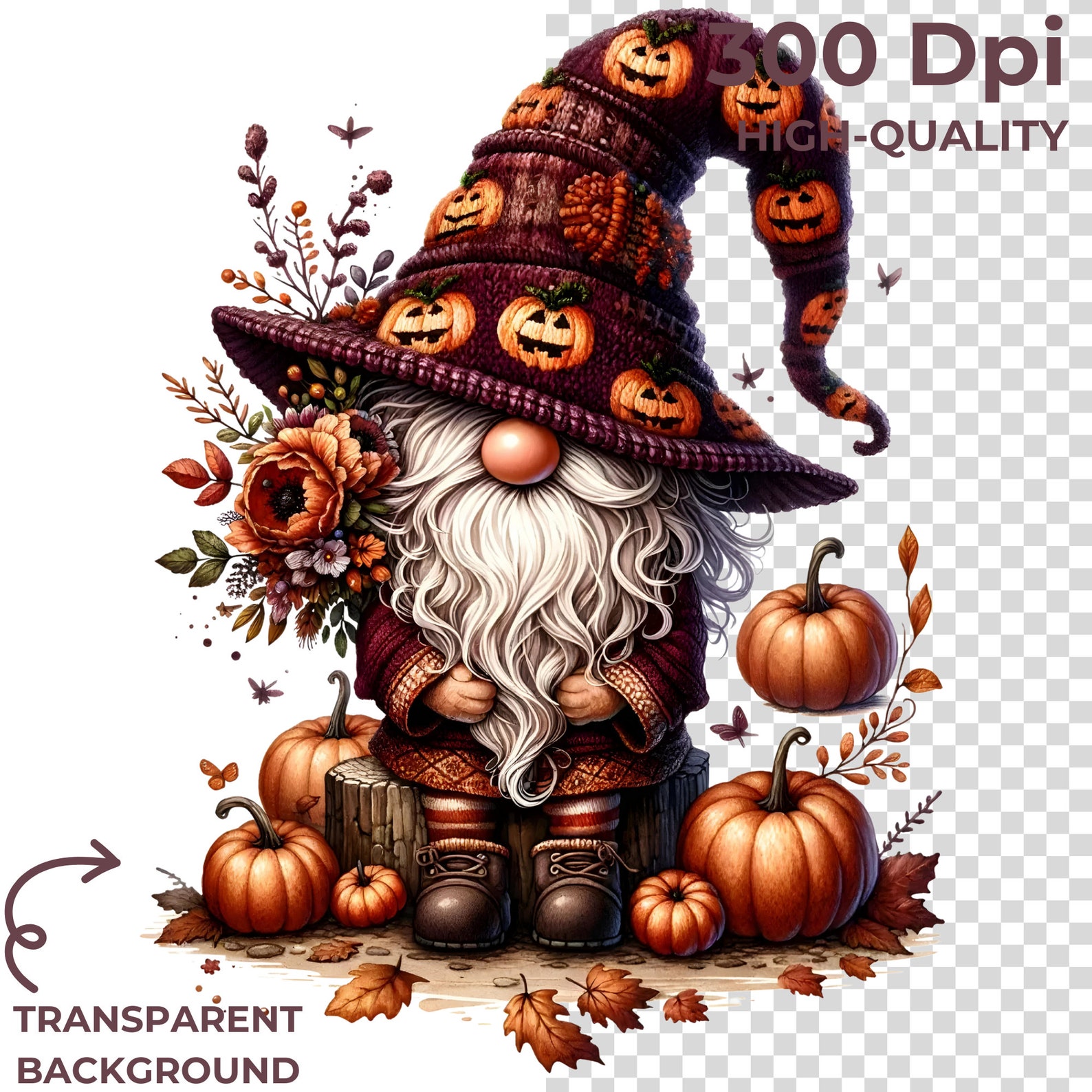 Fall Gnome Watercolor Clipart Bundle, Autumn PNG (digital Download) - Etsy