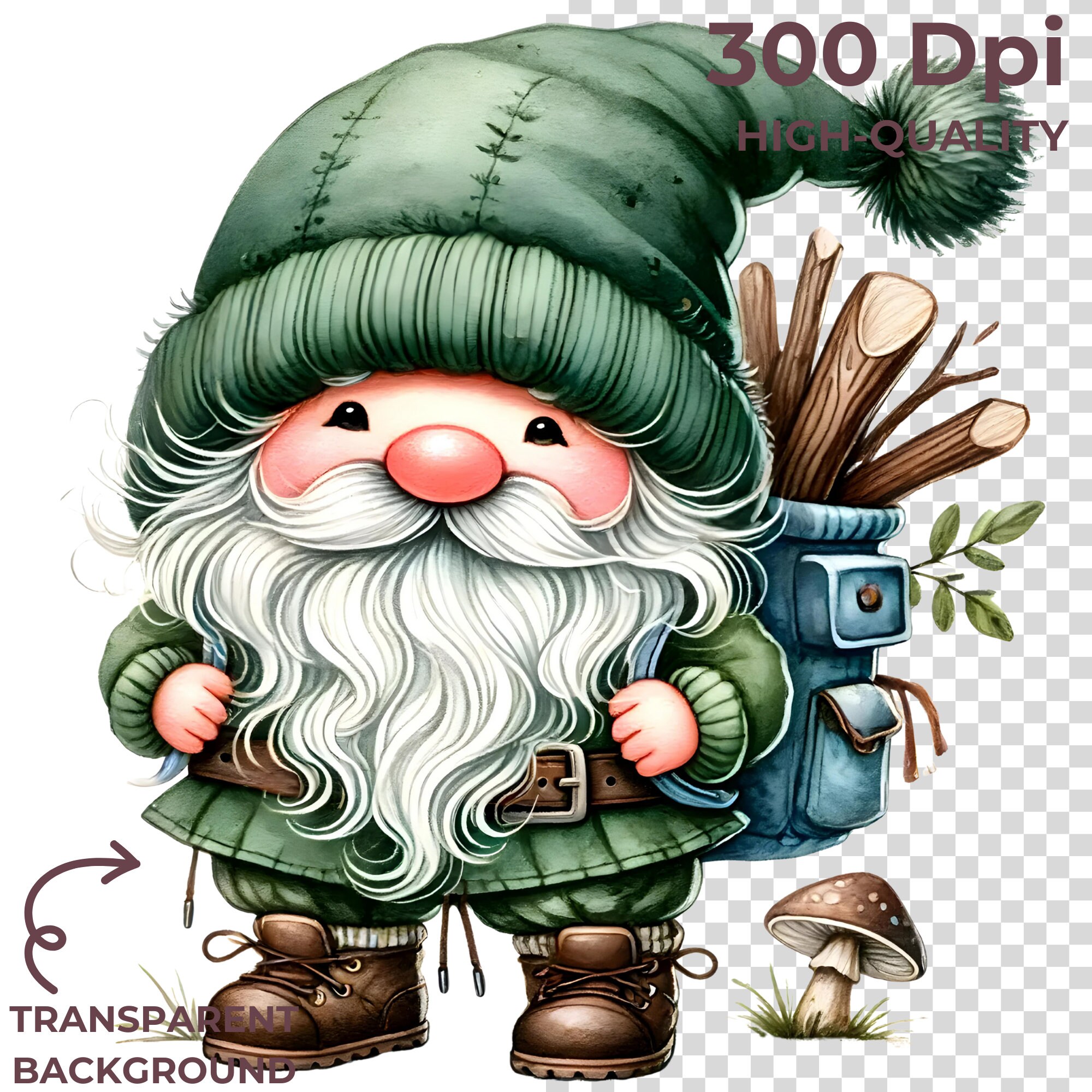Watercolor Camping Gnome Clipart Bundle Png, Fall Gnomes, Camp Fire ...