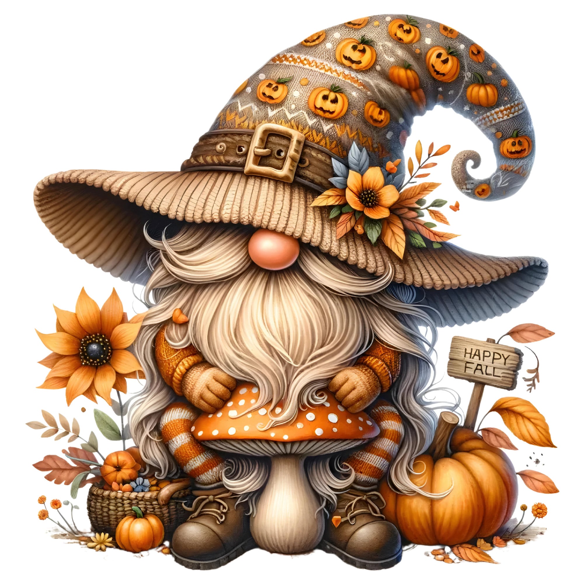 Fall Gnome Clipart, Gnome Clipart Bundle 27 Png, Autumn Gnome Png ...
