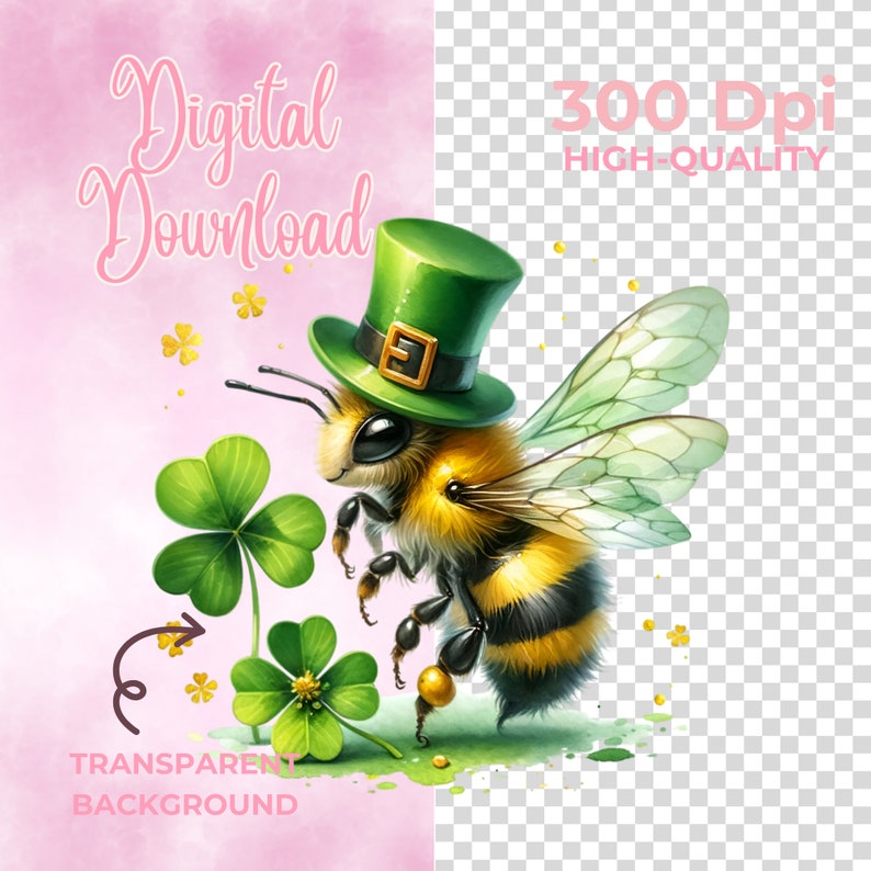 St. Patrick's Day Animal Collection Digital Watercolor Clipart ...