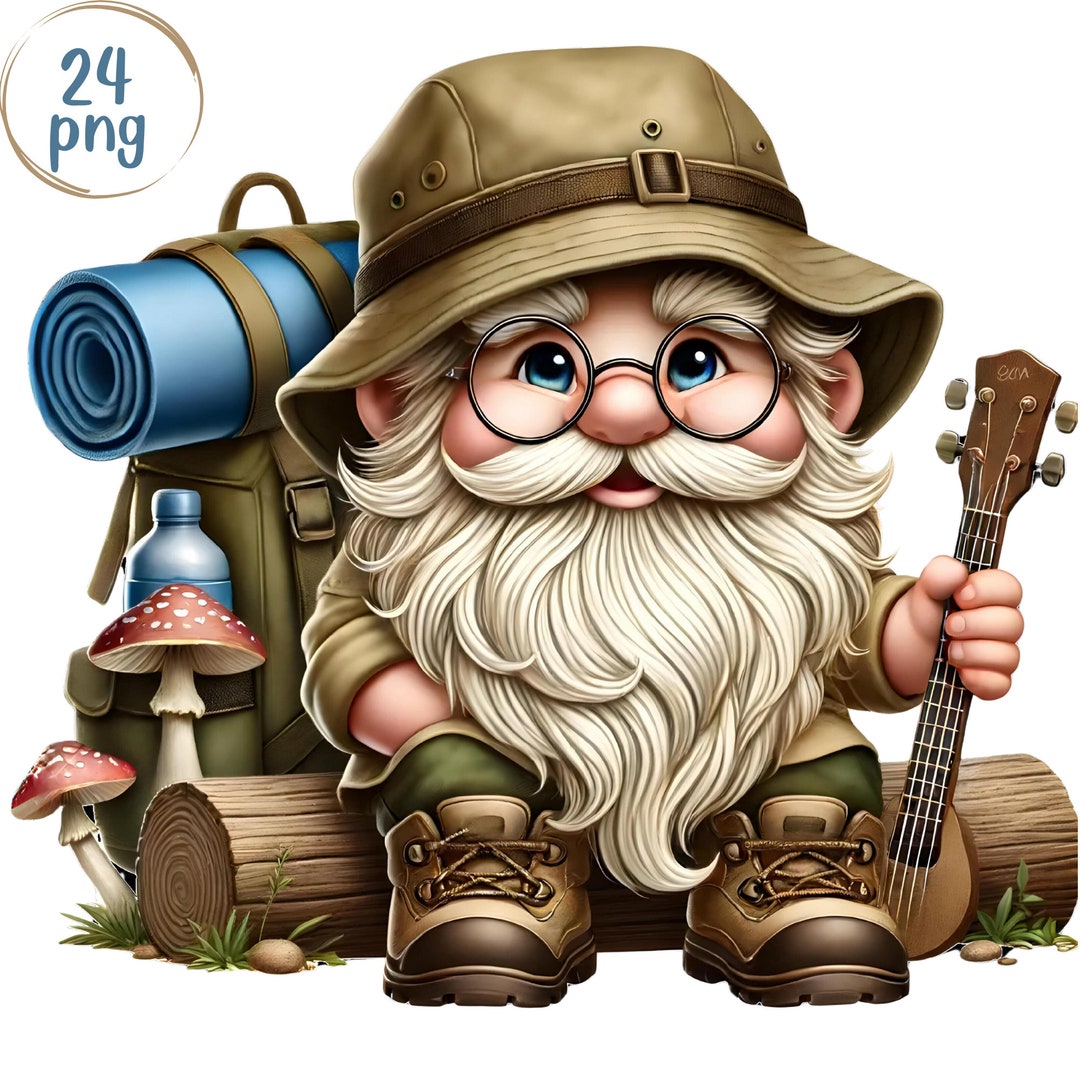 Watercolor Camping Gnome Clipart Bundle Png, Fall Gnomes, Camp Fire ...