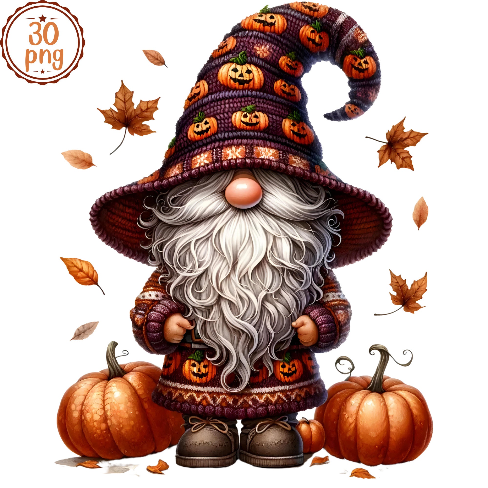 Fall Gnome Clipart, Gnome Clipart Bundle34 Png, Autumn Gnome Png ...