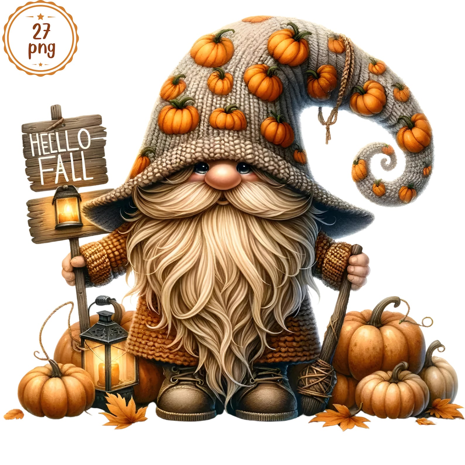 Fall Gnome Clipart, Gnome Clipart Bundle 27 Png, Autumn Gnome Png ...
