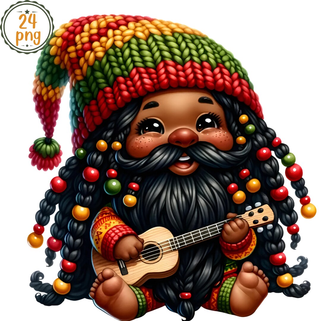 Black History Month Gnome Watercolor Clipart - 24 Pngs Digital Download ...