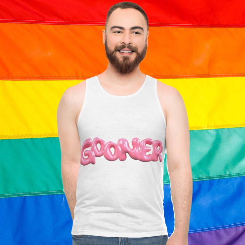 Gooner Unisex Tank Top For Gooning Aop Etsy