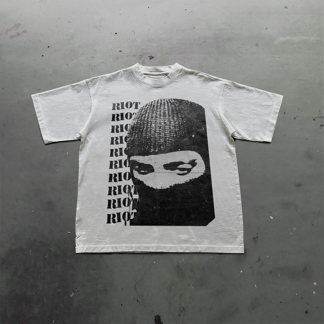Riot Riot Riot Opium Heavy Cotton Shirt, Streetwear Fashion, Y2K Style ...