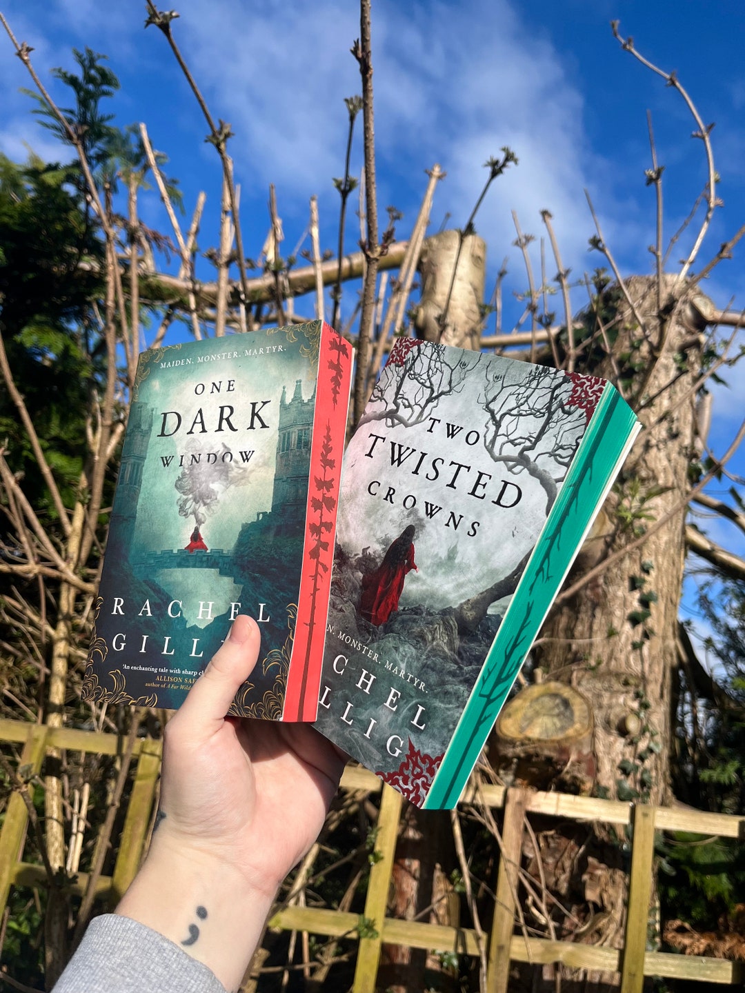 One Dark Window and Two Twisted Crowns Set Paperback Book Sprayed Edges Custom Special Edition ...