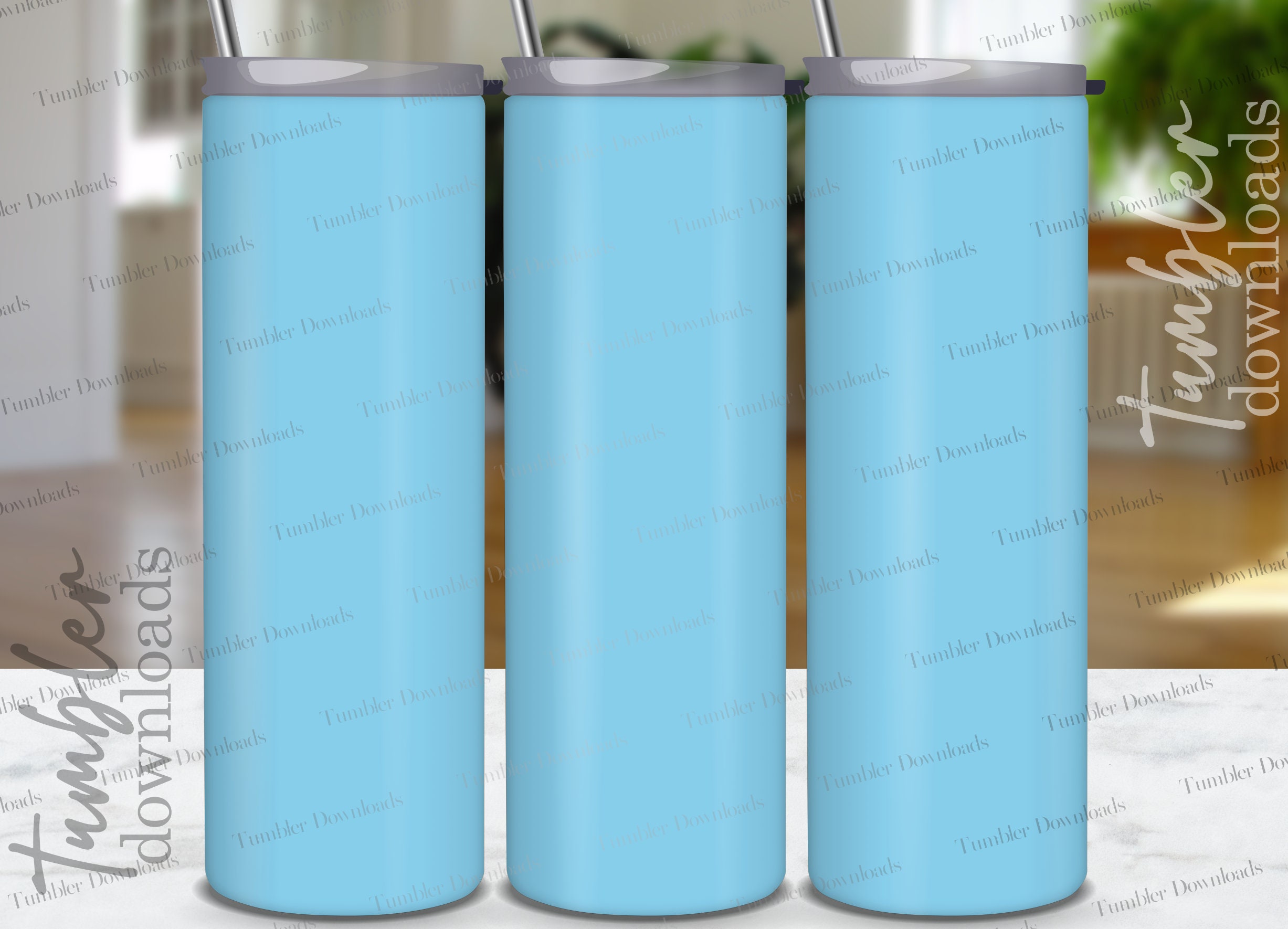 Solid Sky Blue Tumbler, 20 Oz Plain Sky Blue Pastel Tumbler Sublimation ...