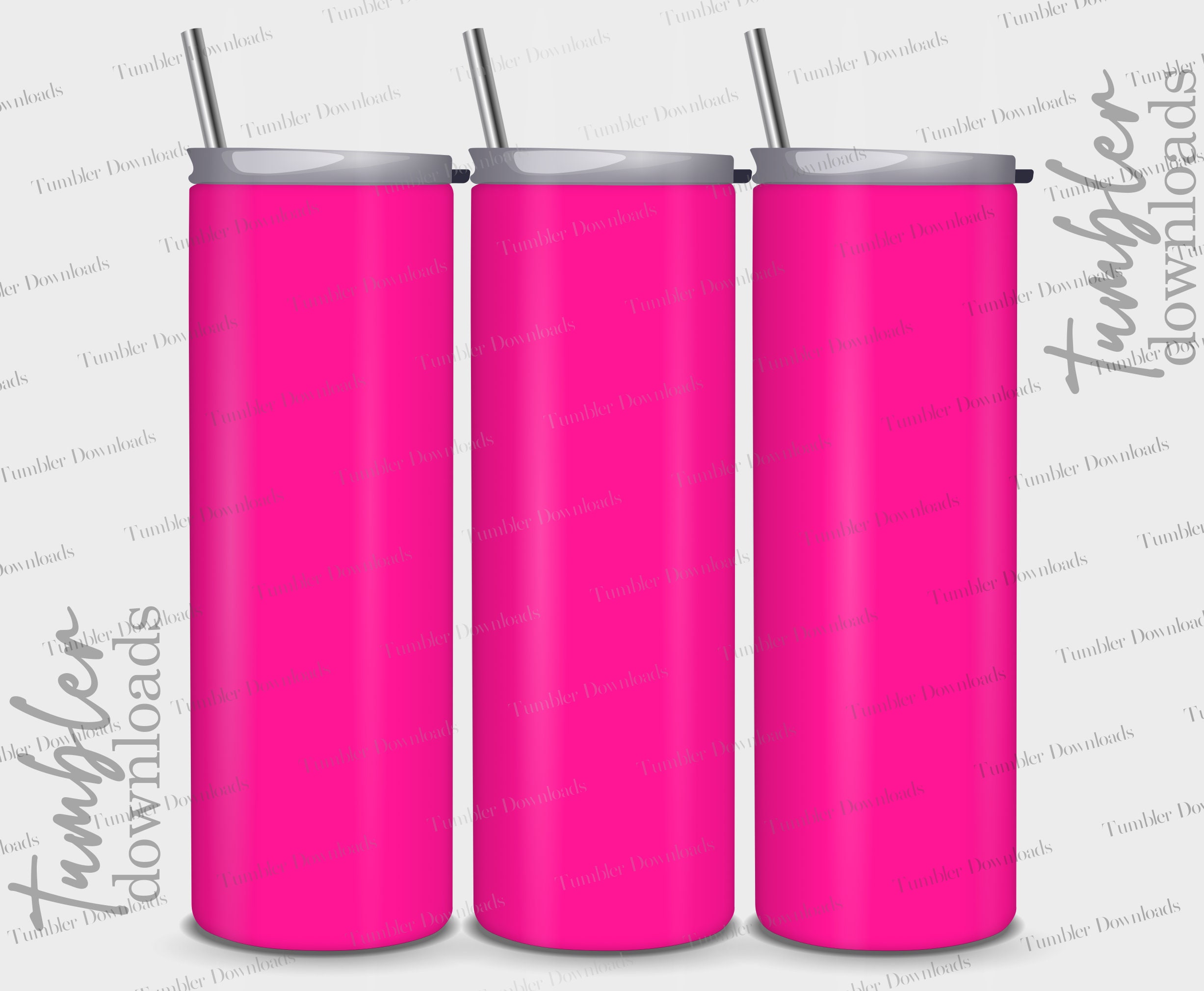 Hot Pink Skinny Tumbler Wrap: Sublimation Design (PNG Digital Download ...