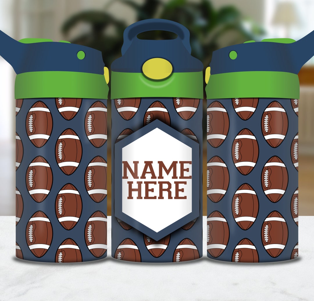 Kids Tumbler Wrap PNG, 12 Oz Football Tumbler Straight Flip Top Design ...