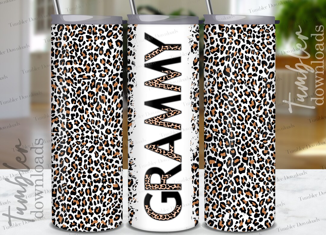 Grammy Tumbler Wrap PNG, Grandma Leopard Tumbler, 20 Oz Grammy Gifts ...