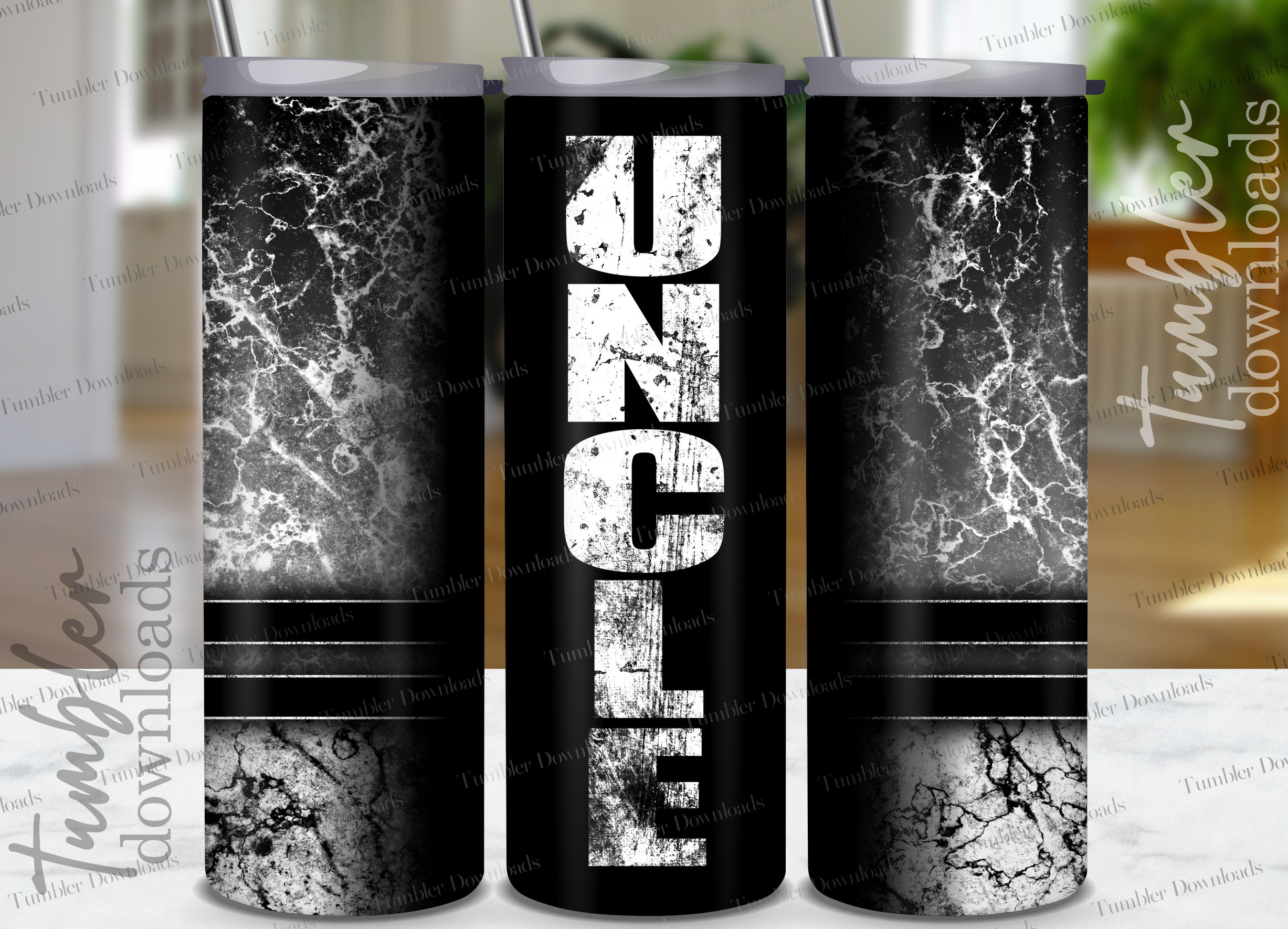 Uncle 20oz Tumbler Wrap: Black Grunge Sublimation Design (PNG Digital ...
