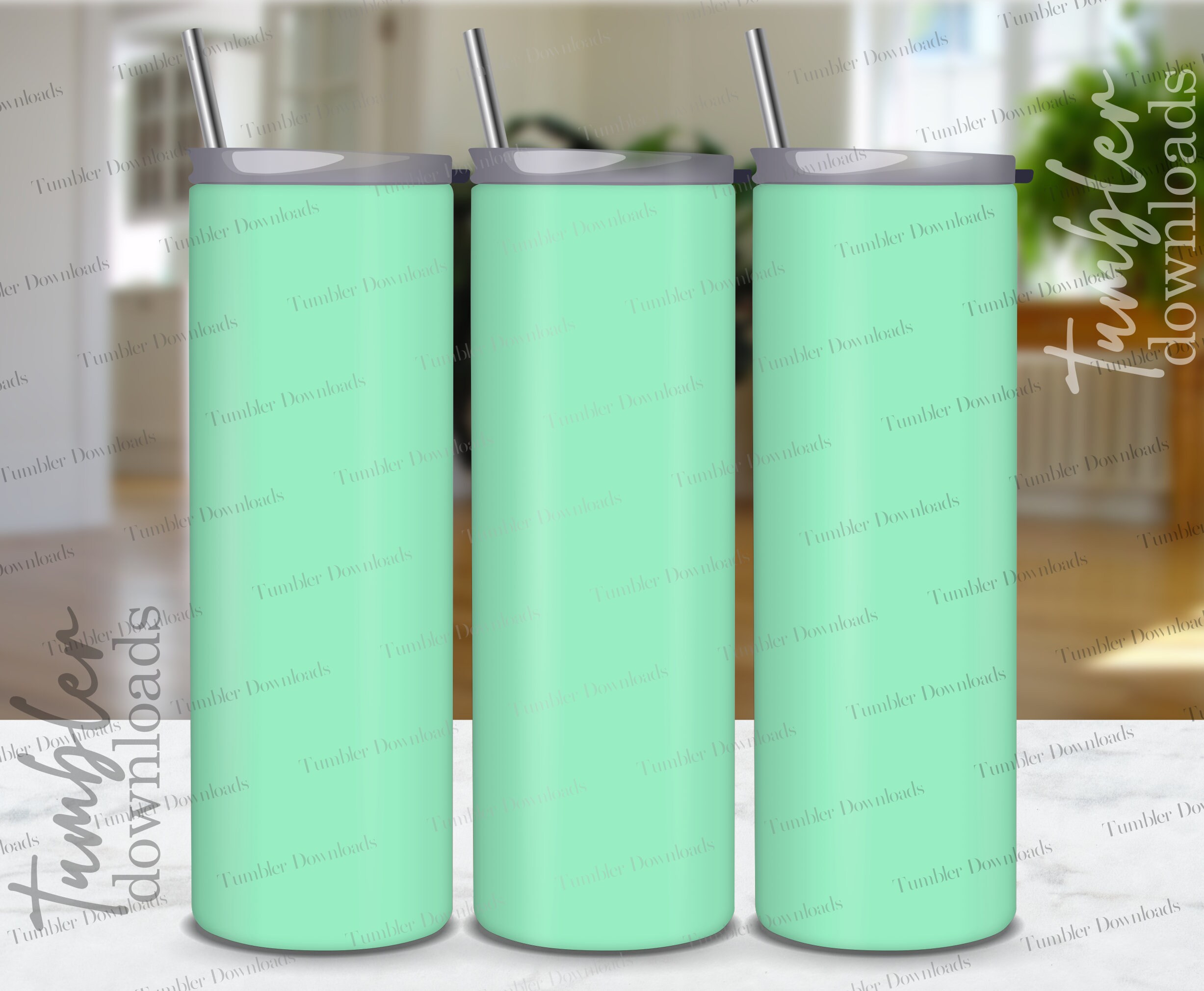Solid Pastel Mint Green Tumbler, 20 Oz Plain Green Tumbler Sublimation ...