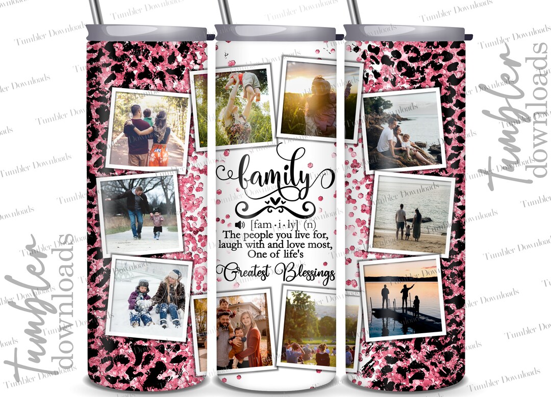 Family Photo Collage Tumbler Wrap: 20 Oz Skinny Sublimation Design (PNG ...