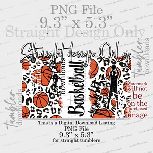 12 Oz Kids Tumbler Wrap PNG, Basketball Tumbler Straight Fliptop Design ...