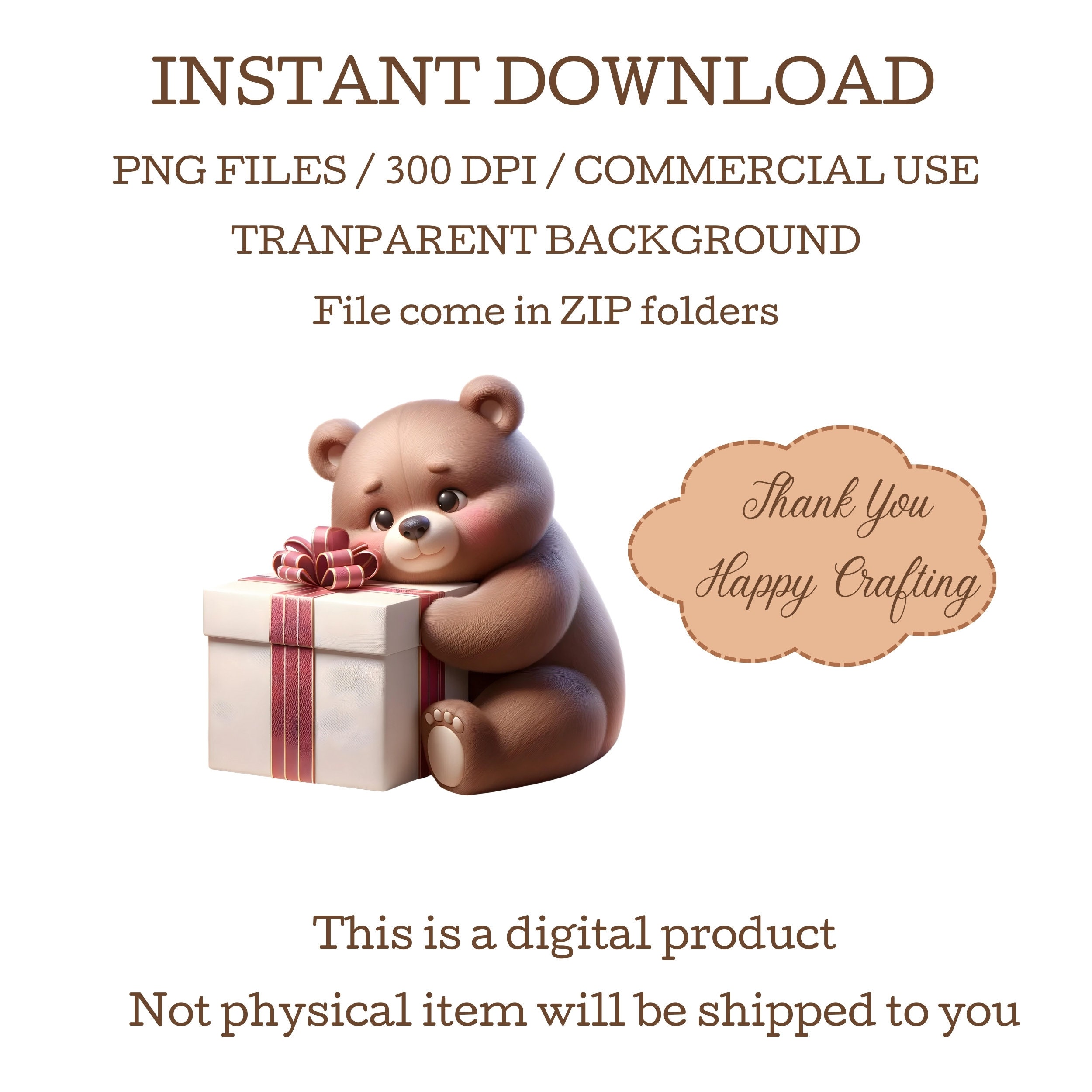 Birthday Animal Clipart Set, Cute Cartoon Party Animals With Presents ...