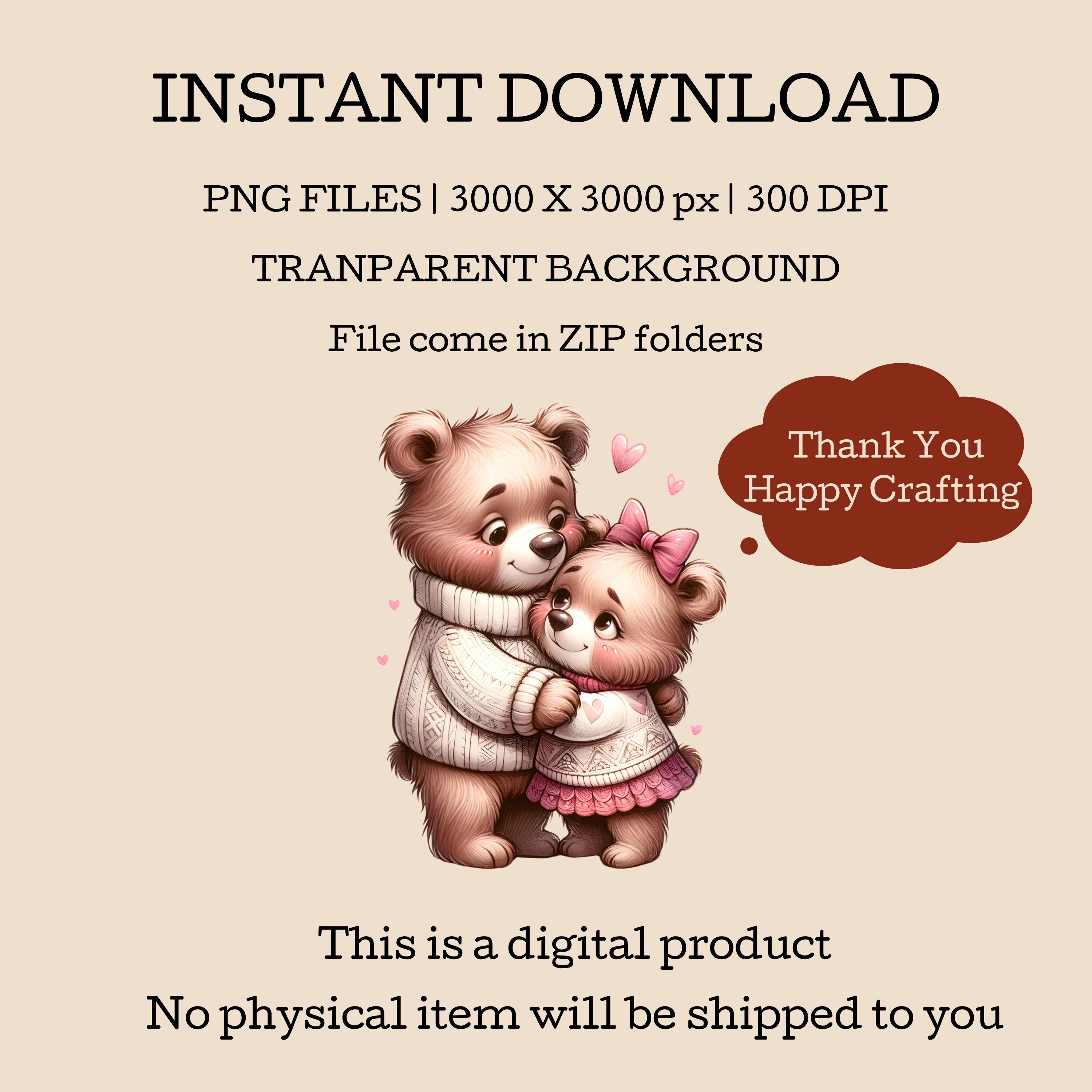 Couple Bears Clipart, Love Bear Clipart, Cute Bear Png, Valentines ...