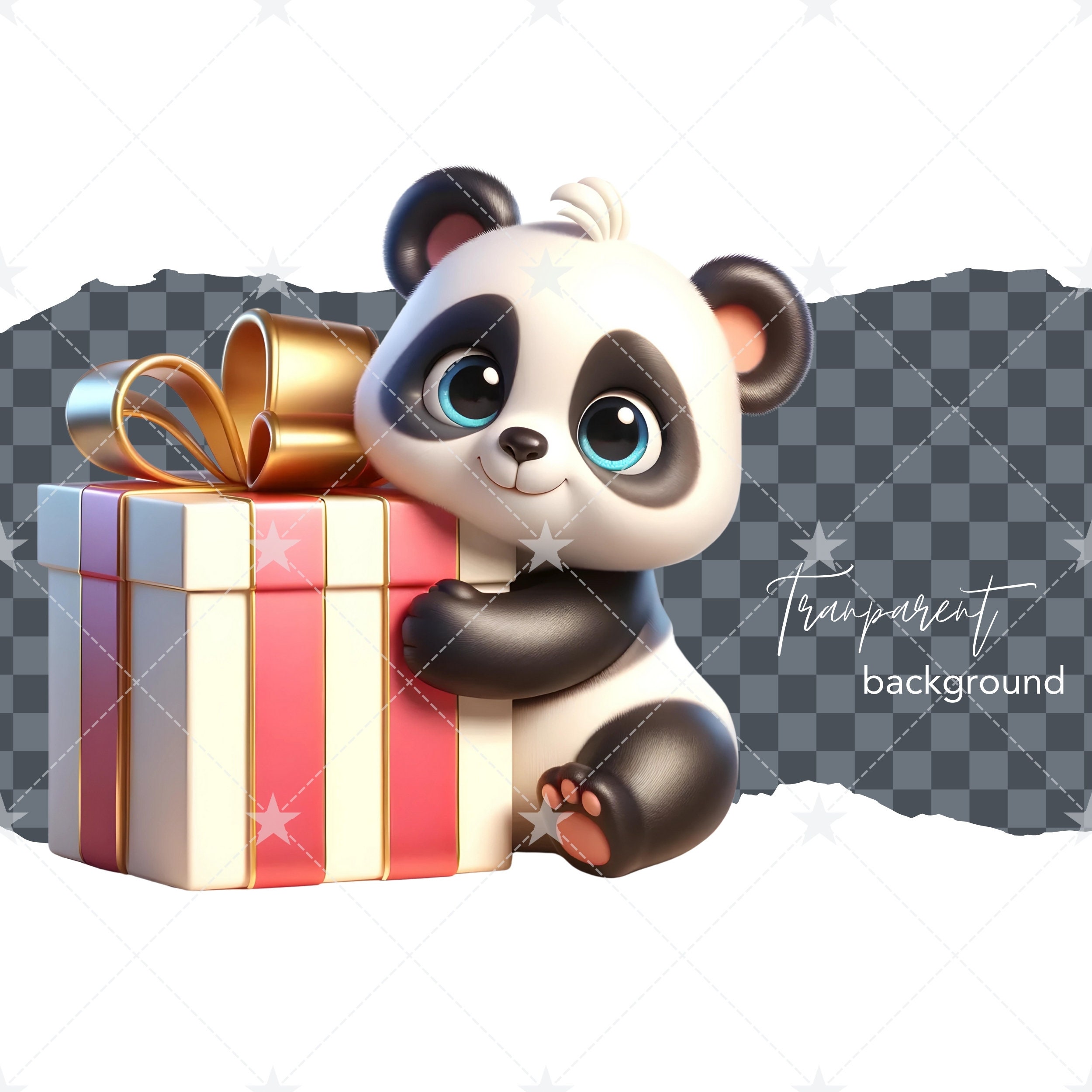 Birthday Animal Clipart Set, Cute Cartoon Party Animals With Presents ...
