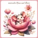 Cute Mouse Clipart, Floral Animal PNG Set (digital Download) - Etsy