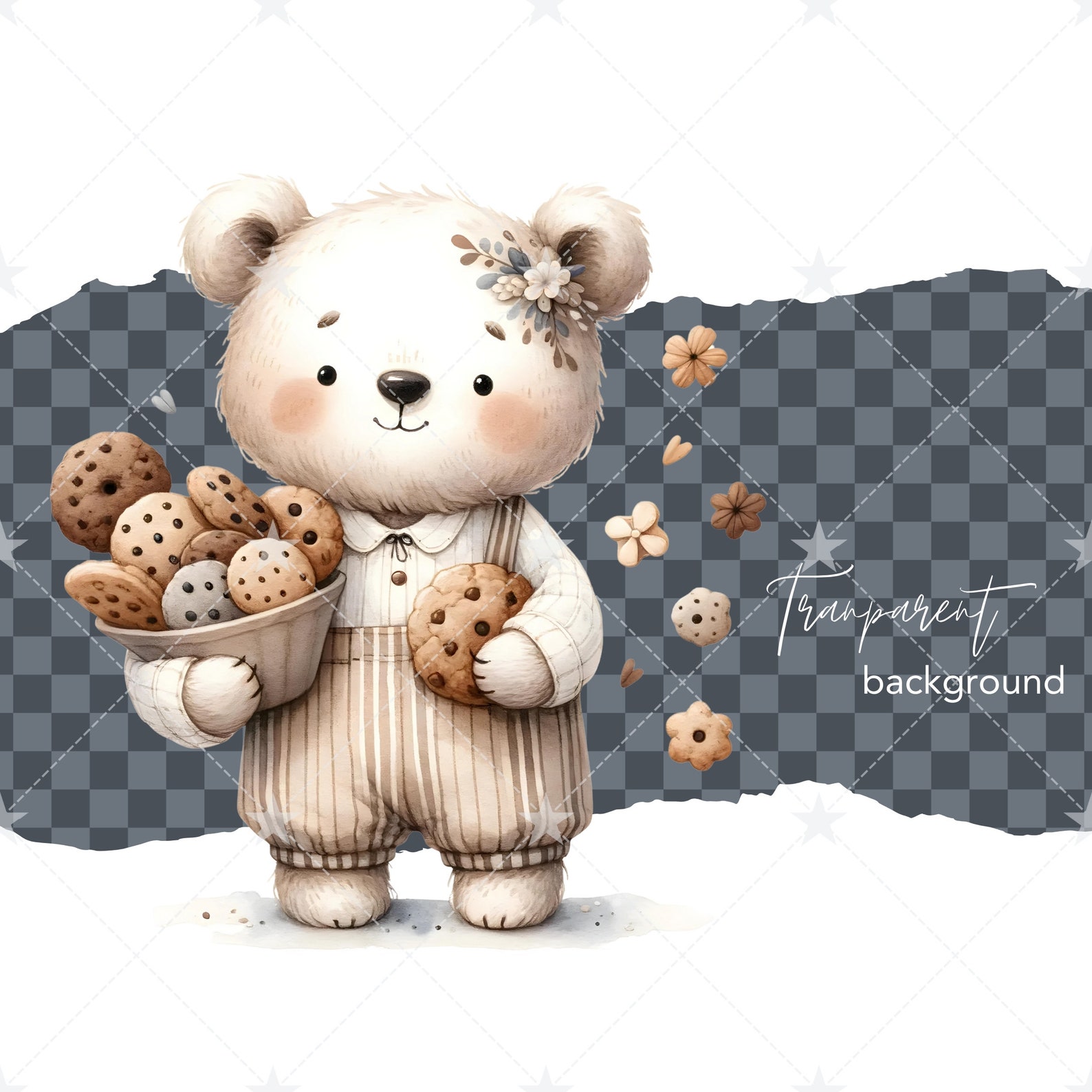 Watercolor Cute Bear Clipart, Bear PNG, Bear Clipart, Cute Animal, Bear ...