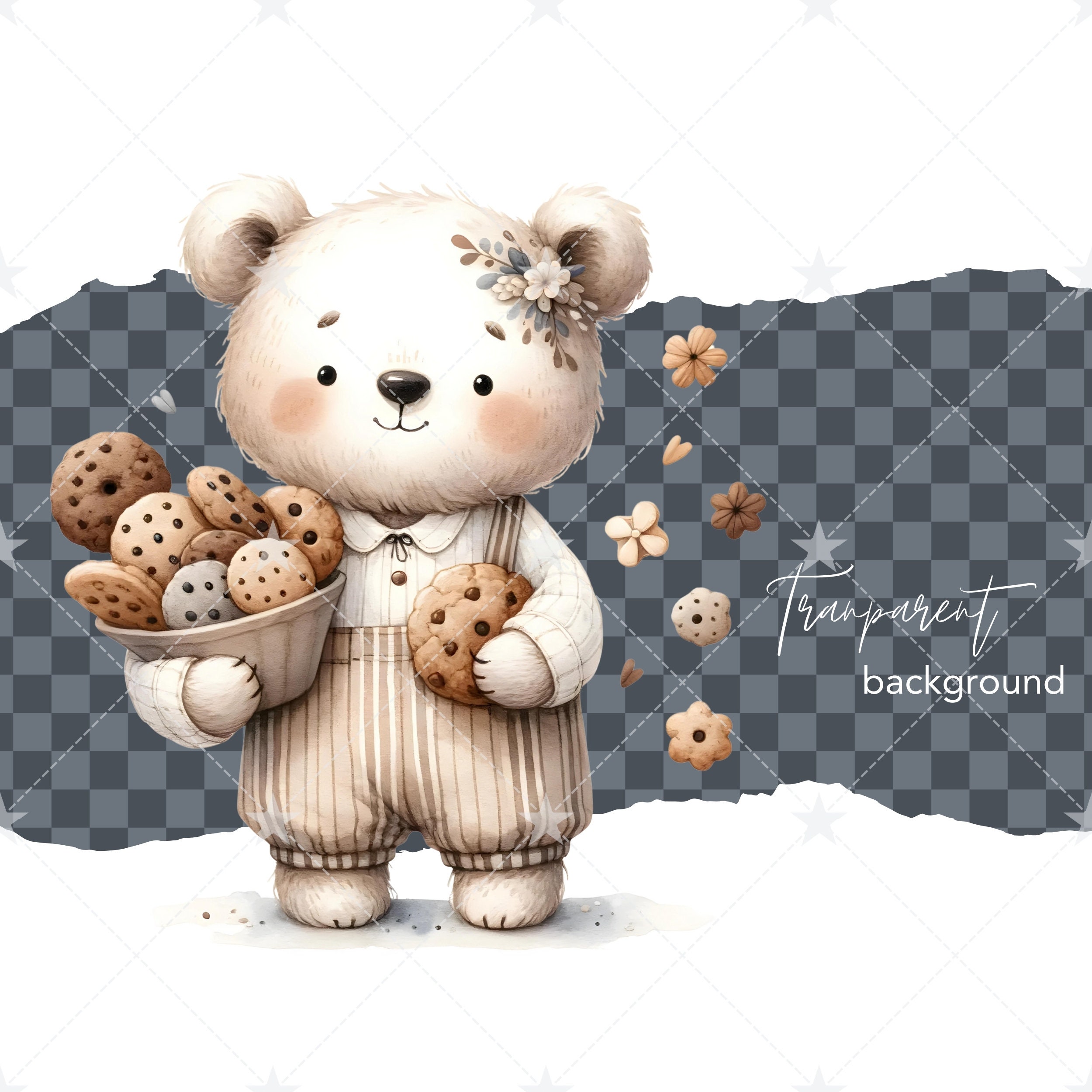 Watercolor Cute Bear Clipart, Bear PNG, Bear Clipart, Cute Animal, Bear ...