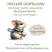 Watercolor Winter Mouse Clipart, Cute Mouse With Scarf, Christmas Mouse ...