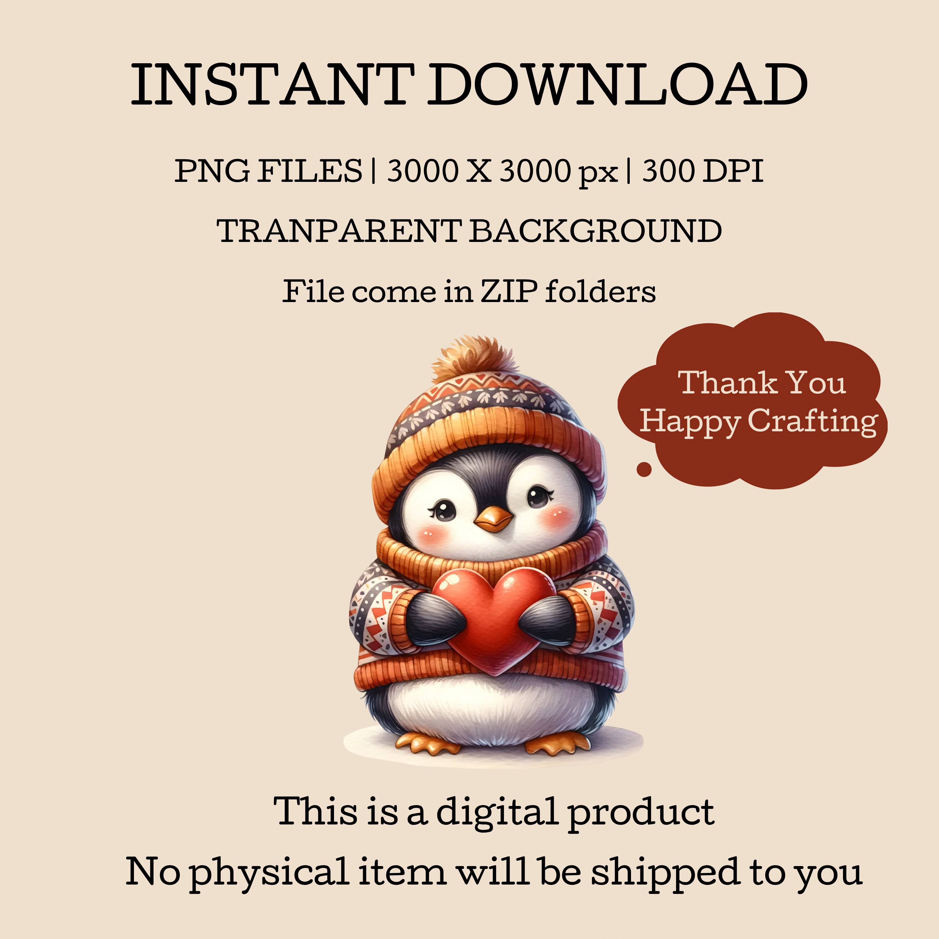 Cute Penguin Clipart, Watercolor Penguin Set, Love Penguin,animal ...