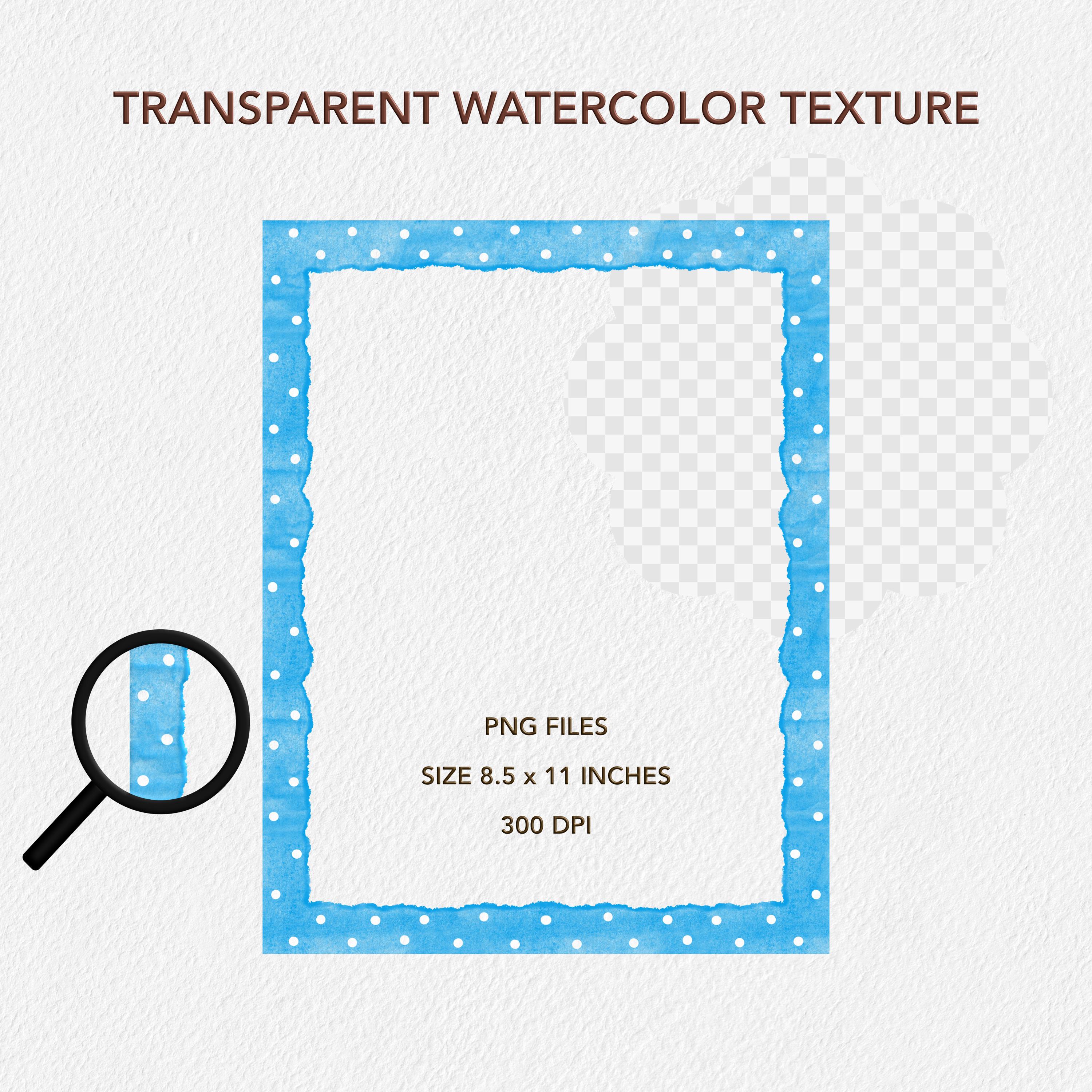 Watercolor Frame Border Clipart, Handdrawn PNG (digital Download) - Etsy