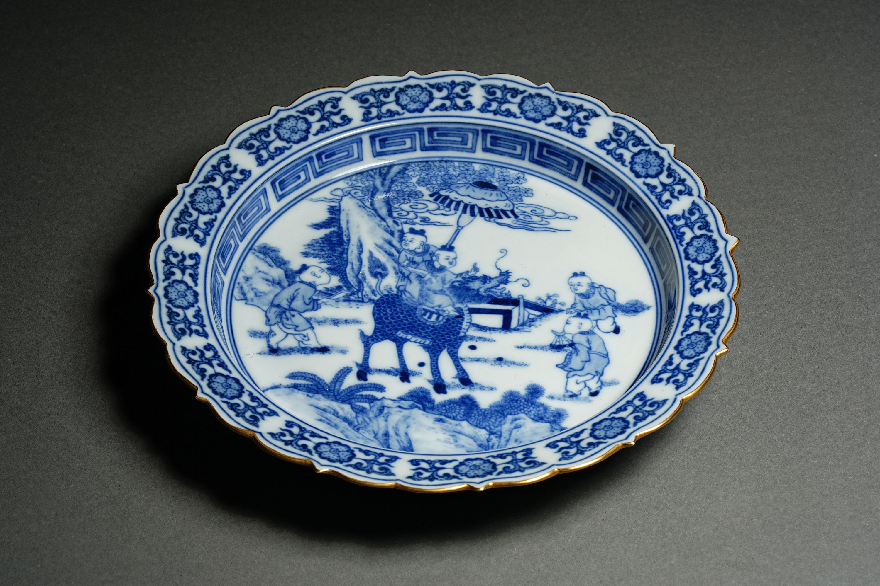 Chinese Porcelain Blue and White Figural Story Plate - Etsy