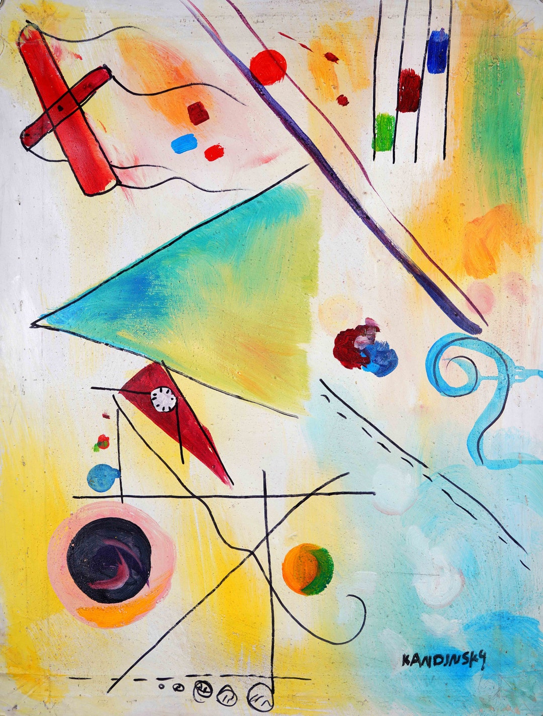 Wassily Kandinsky Style Oil Painting on Canvas - Etsy