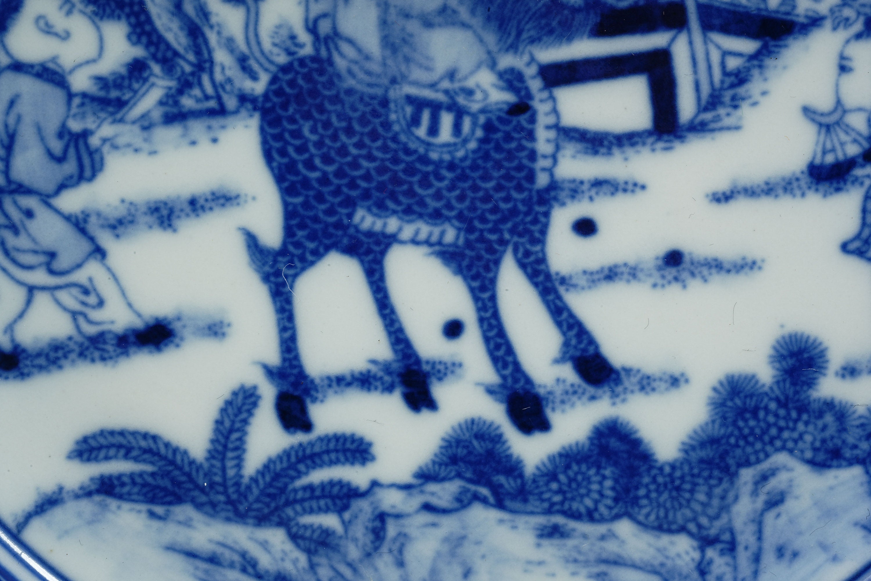 Chinese Porcelain Blue and White Figural Story Plate - Etsy