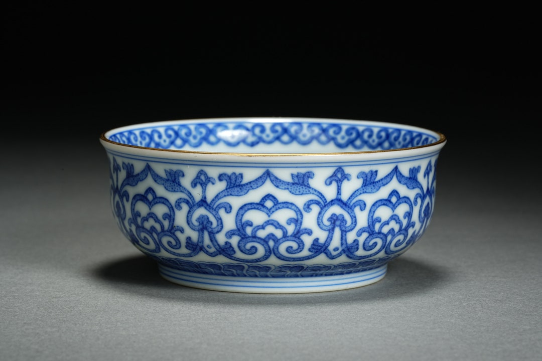 Chinese Porcelain Blue and White Bowl - Etsy